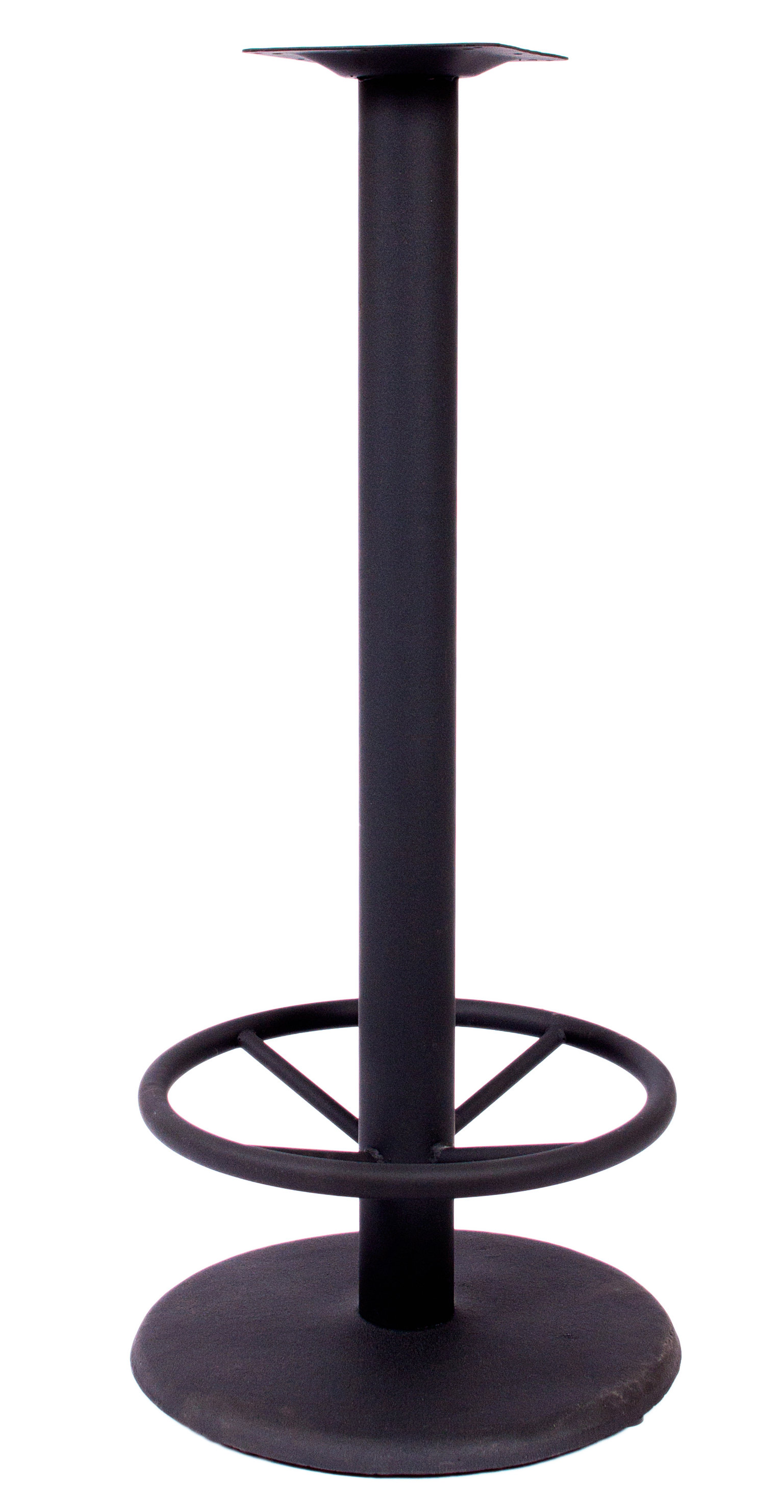 BFM Seating STB Black 30" Round Indoor Bar Height Table Base 4" Column with Foot Ring | Wayfair